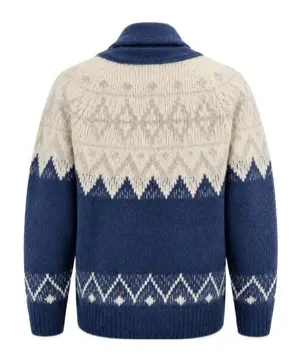 Eleventy Shawl Collar Jacquard Cardigan