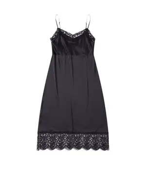 Simone Rocha Lace-trimmed Slip Dress - Black