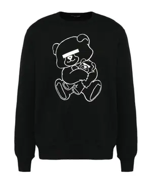 Undercover Teddy Printed Crewneck Sweatshirt - Black