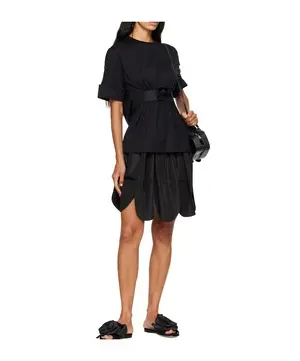 Simone Rocha Floral-appliqué Gathered T-shirt