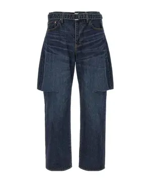 Sacai Belt-loop Jeans - Blue