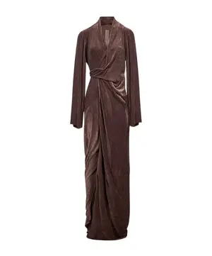 Rick Owens Draped Wrap-style Dress - Brown