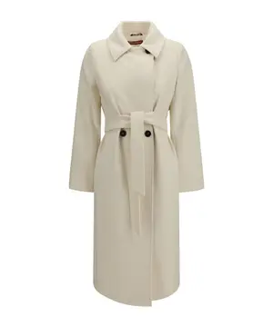 Max Mara Long-sleeved Coat - Nude