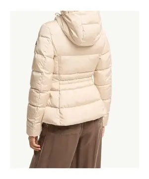 Moncler Avoce Hooded Short Down Jacket - Beige