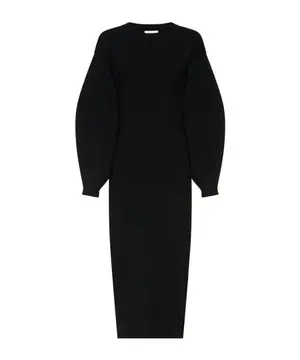 Loulou De Saison Elena Knitted Long-sleeve Dress - Black