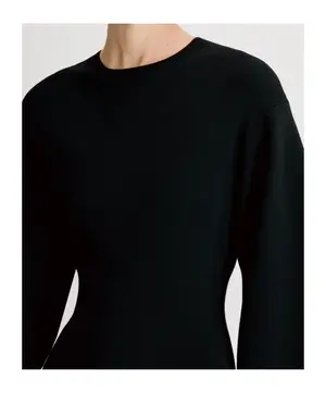 Loulou De Saison Elena Puff-sleeve Knitted Dress