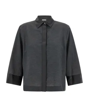 Peserico Contrast-trim Boxy Shirt