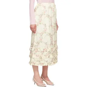 Simone Rocha Ruffled Hem Midi Skirt