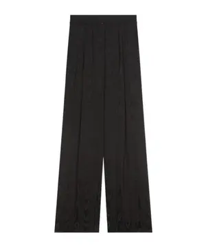 Dries Van Noten Pleated Trousers With Belted Waist - Black