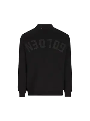 GOLDEN GOOSE Logo-embroidered Ribbed Crewneck Sweater