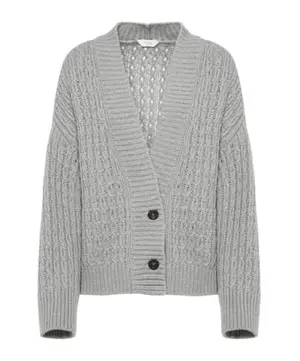 Malo Long-sleeve Single-breasted Cardigan - Gray