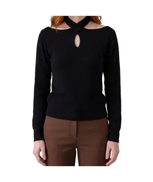 Federica Tosi Cross-over Neckline Sweater