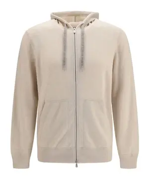 Brunello Cucinelli Long-sleeved Hooded Sweatshirt - Nude
