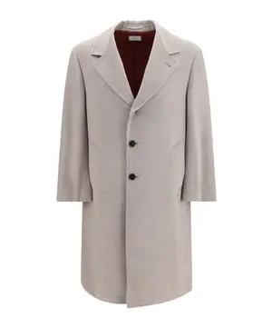 Brunello Cucinelli Collared Long-sleeved Coat - Nude