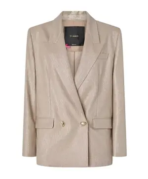 Pinko Double-breasted Tailored Blazer - Light Brown
