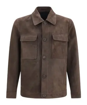 SALVATORE SANTORO Button-up Suede Jacket