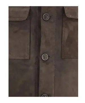 SALVATORE SANTORO Button-up Suede Jacket