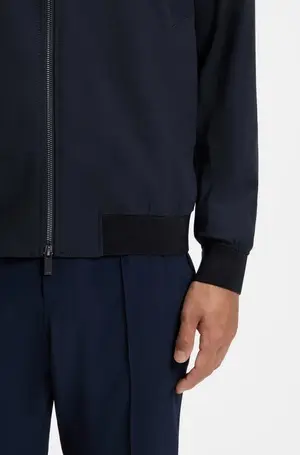 Hugo Boss Slim-fit Jacket In Micro-patterned Stretch Fabric