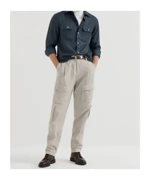 Brunello Cucinelli Virgin-wool Flannel Overshirt With Spread-collar And Chest-pockets