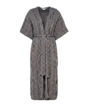 Malo Long Tie-front Cardigan - Gray
