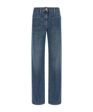Elisabetta Franchi Logo Embroidery Jeans - Blue