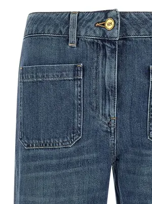 Elisabetta Franchi Logo Embroidery Jeans
