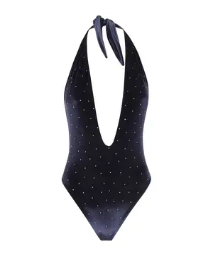 Balmain Sleeveless One-piece Swimsuit - Black