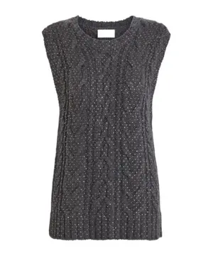 P.a.r.o.s.h Crew-neck Knit Vest - Black