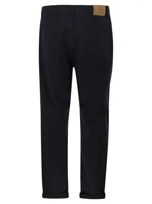 Brunello Cucinelli Five-pocket Cotton Jeans With A Contemporary Silhouette - Black