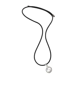 Gucci Interlocking G Cord Necklace - Black