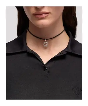 Gucci Interlocking G Cord Necklace - Black