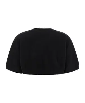 Elisabetta Franchi Ribbed Crew Neck Sweater With Chest Pocket