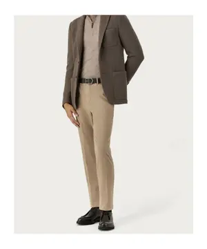 Canali Twill Slim-fit Trousers