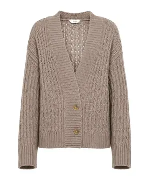 Malo Cable-knit V-neck Cardigan - No