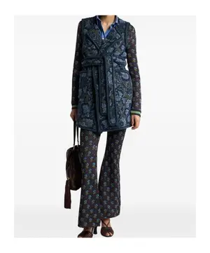 Etro Long Jacquard Waistcoat - Black