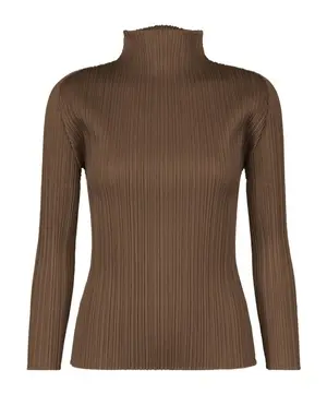 Issey Miyake Pleated Long Sleeve Top
