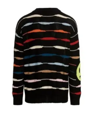 BARROW Striped V-neck Buttoned Cardigan