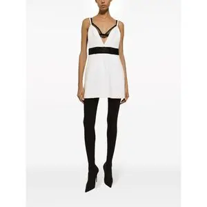 Dolce & Gabbana Dolce Gabbana V-neck Sleeveless Mini Dress