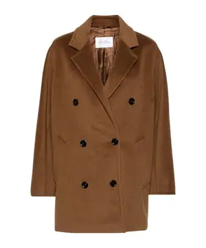 Max Mara Double-breasted Long-sleeved Coat - Brown