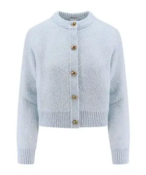 Bottega Veneta Long Sleeved Crewneck Cardigan - White