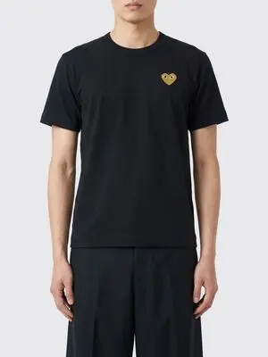 Play Comme Des Garcon Heart Patch Cotton T-shirt - Black