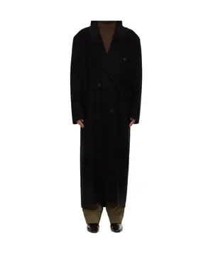 THE FRANKIE SHOP Gaia Double Breasted Coat - Black