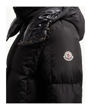 Moncler Litte Square-quilted Hooded Long Down Jacket