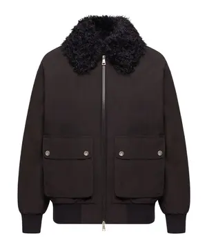 Moncler Rougequeue Hooded Short Down Jacket - Black