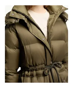 Moncler Sesie Hooded Mid-length Down Jacket