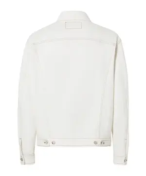 Fendi Logo Patch Oversized Denim Jacket