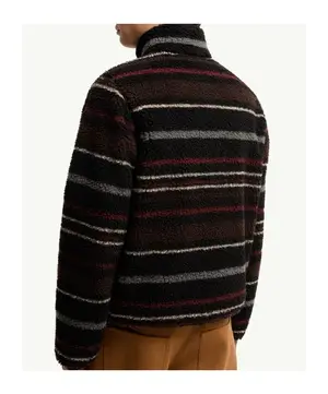Moncler Striped Teddy Zip-up Cardigan