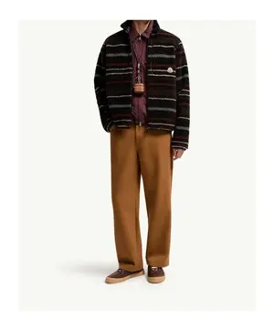 Moncler Striped Teddy Zip-up Cardigan