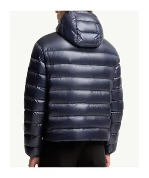 Moncler Forzo Hooded Packable Short Down Jacket - Gray-blue