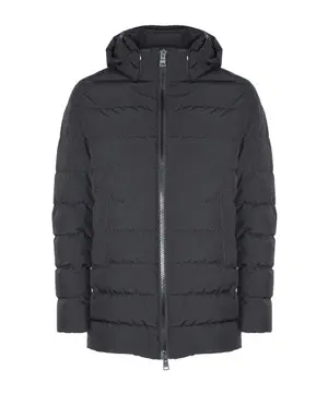 Herno Hooded Padded Coat - Black